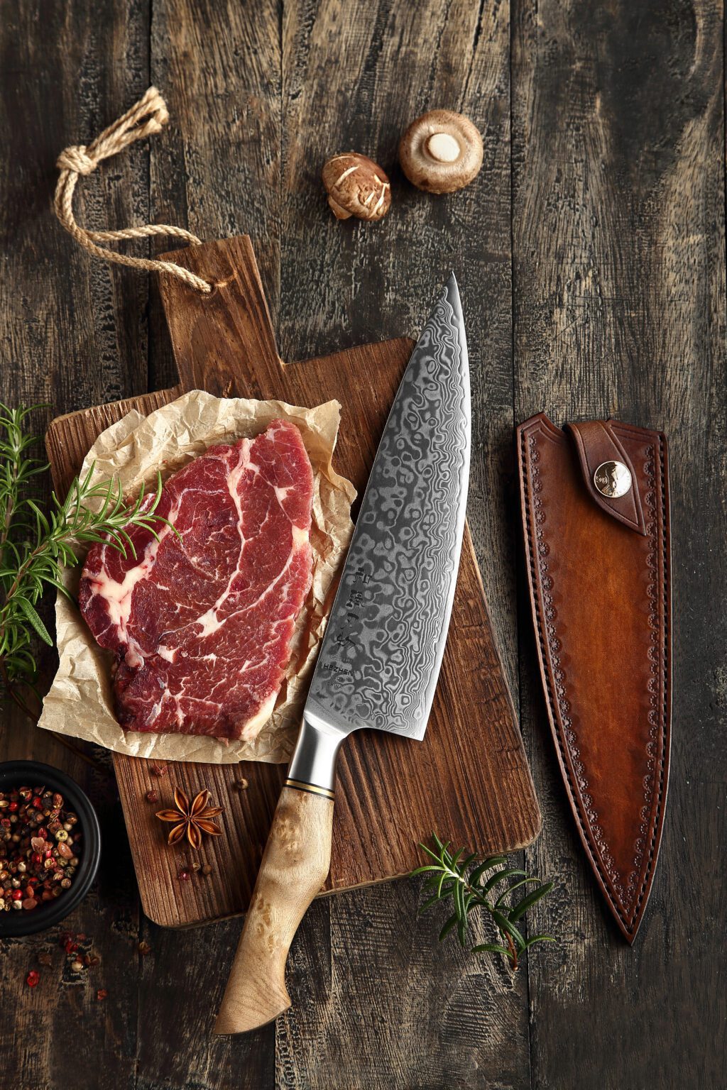 Shop HEZHEN 8.3″ Chef Knife (B30-CS) – 67 Layers Damascus Steel with ...