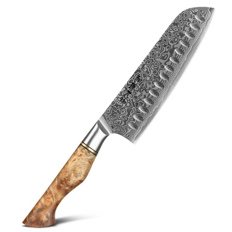 Order HEZHEN 7″ Santoku Knife (B30-RS) – 67 Layers Damascus Steel with ...