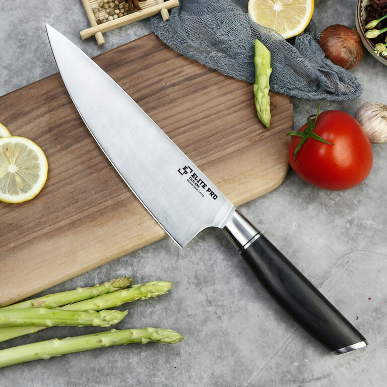 Elite Pro Cutlery 8″ Chef Knife – German 1.4116 steel with Pakka wood ...