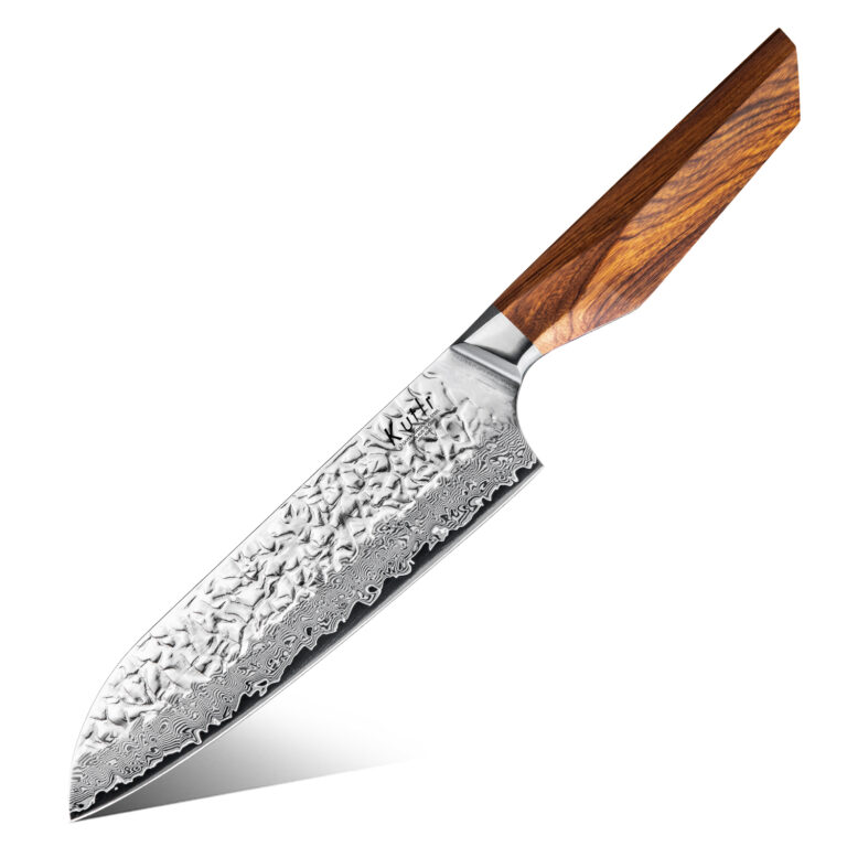 KUTLR 7 Inch Damascus Santoku Knife – 67-Layer AUS-10 Core Steel with ...