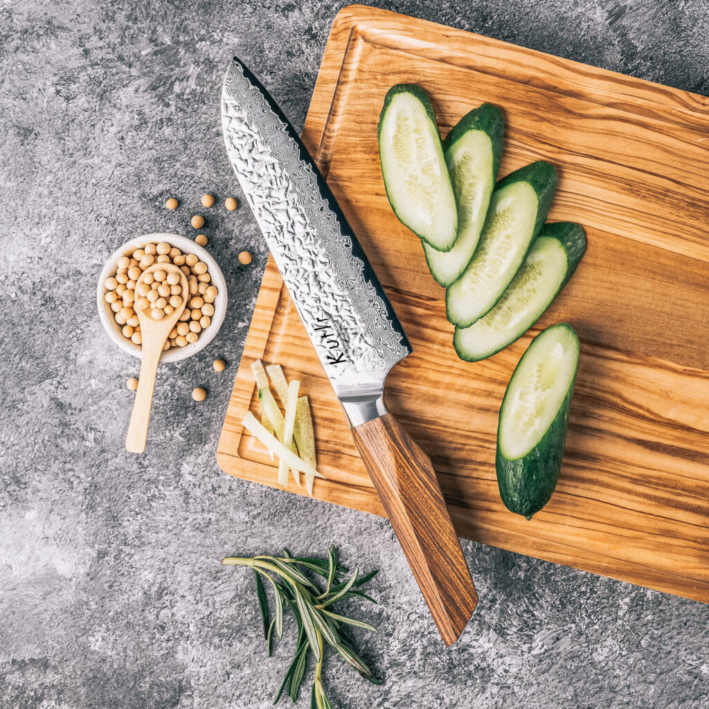 KUTLR 7 Inch Damascus Santoku Knife – 67-Layer AUS-10 Core Steel with ...